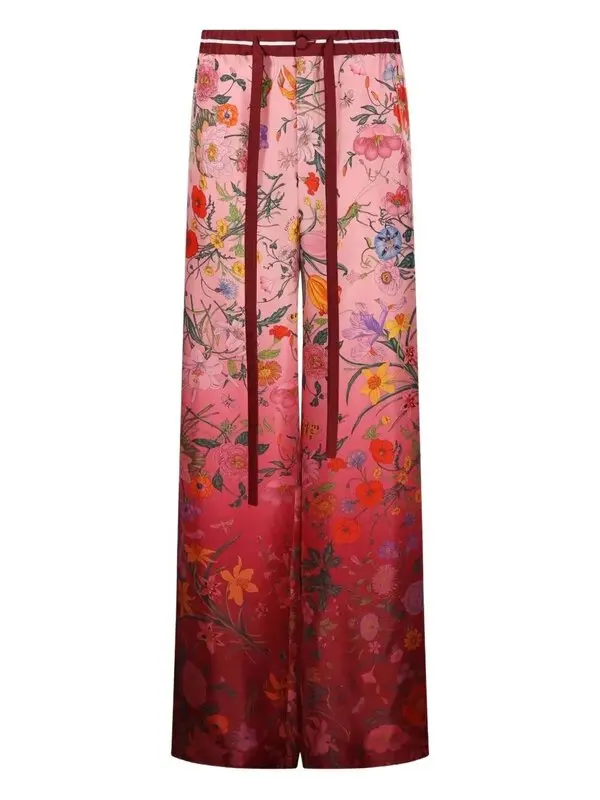 Gucci Flora Degradé Silk Twill Trousers
