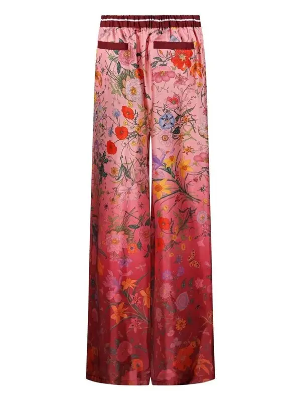 Gucci Flora Degradé Silk Twill Trousers