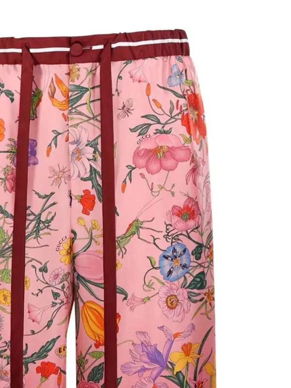 Gucci Flora Degradé Silk Twill Trousers