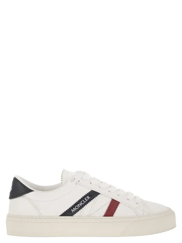 Moncler Monaco Leather Lace-up Trainers - White