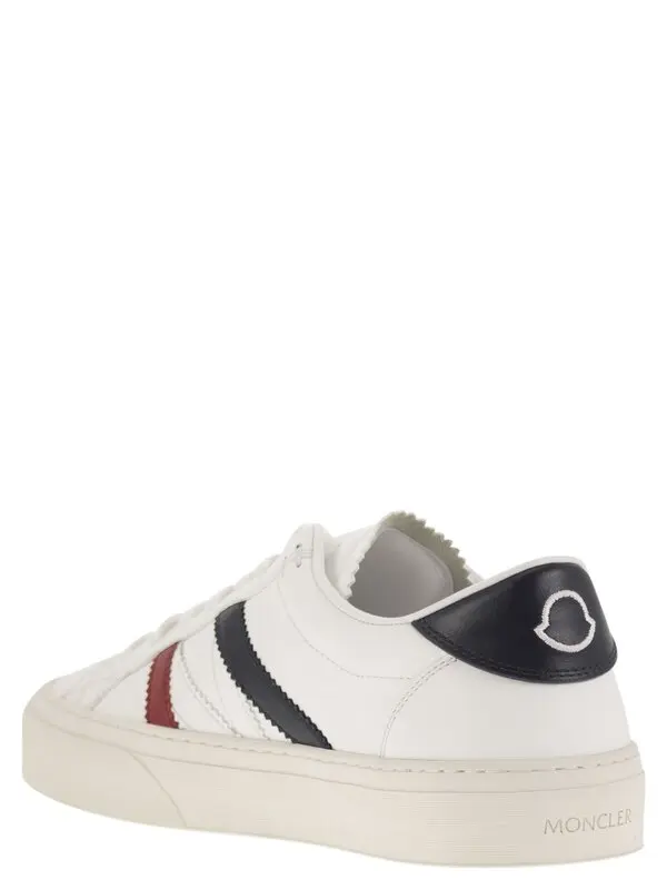 Moncler Monaco Leather Lace-up Trainers - White
