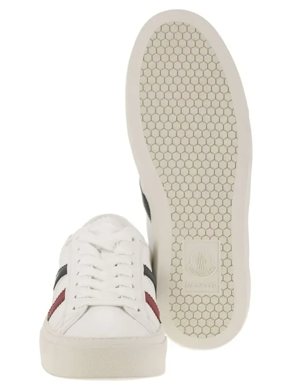 Moncler Monaco Leather Lace-up Trainers - White