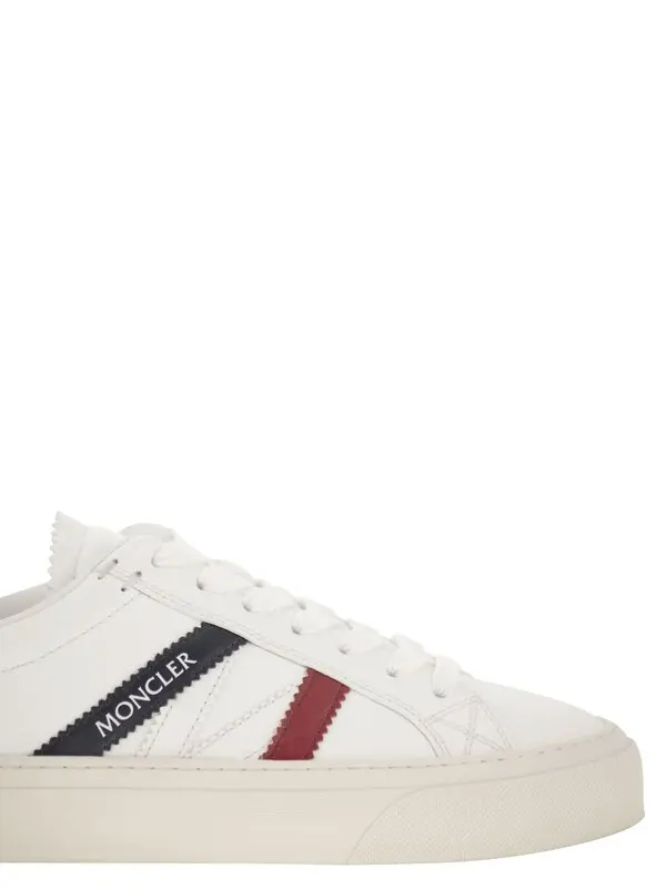Moncler Monaco Leather Lace-up Trainers - White
