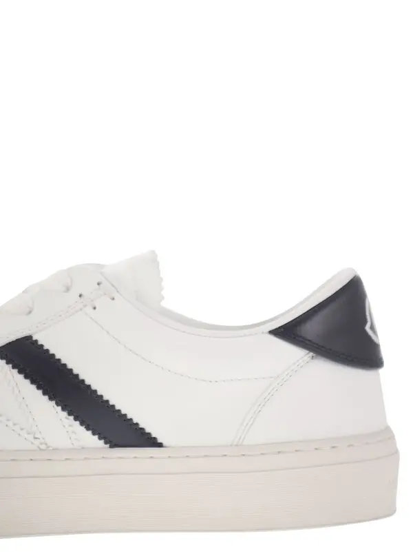 Moncler Monaco Leather Lace-up Trainers - White