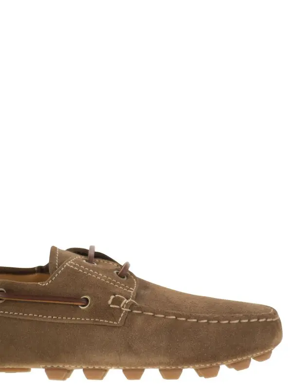 TOD'S Rubber Bubble Suede Boat Shoe - Multicolor