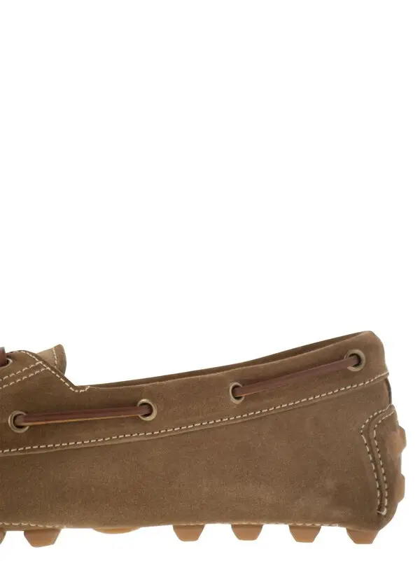 TOD'S Rubber Bubble Suede Boat Shoe - Multicolor