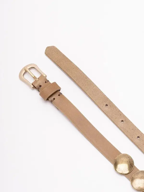 GOLDEN GOOSE Studded Leather Belt - Multicolor