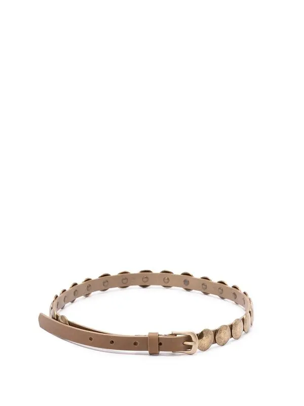 GOLDEN GOOSE Studded Leather Belt - Multicolor