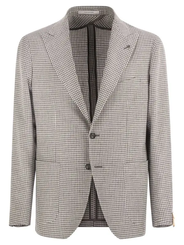 Tagliatore Montecarlo Linen And Cotton Jacket - Gray