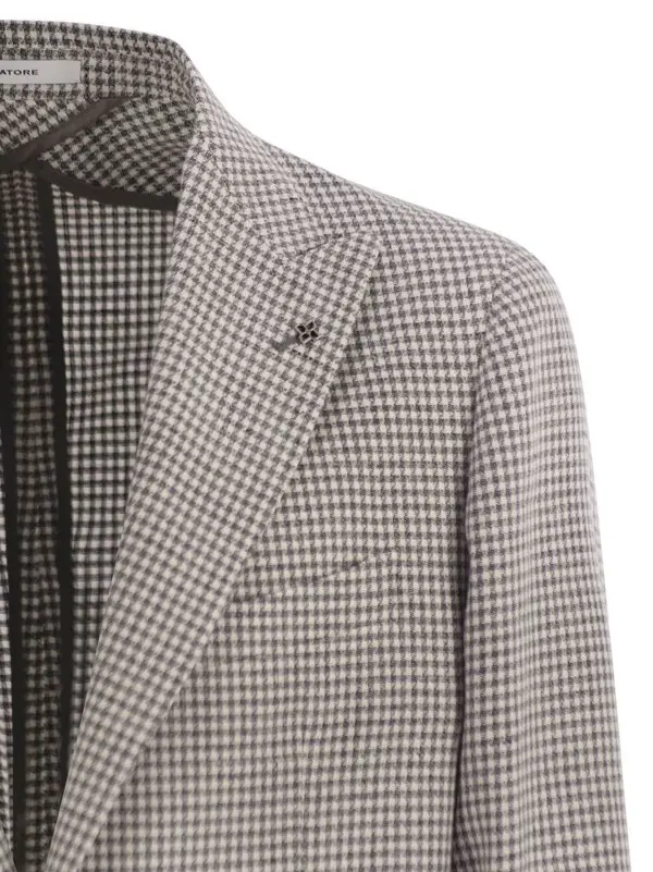 Tagliatore Montecarlo Linen And Cotton Jacket - Gray