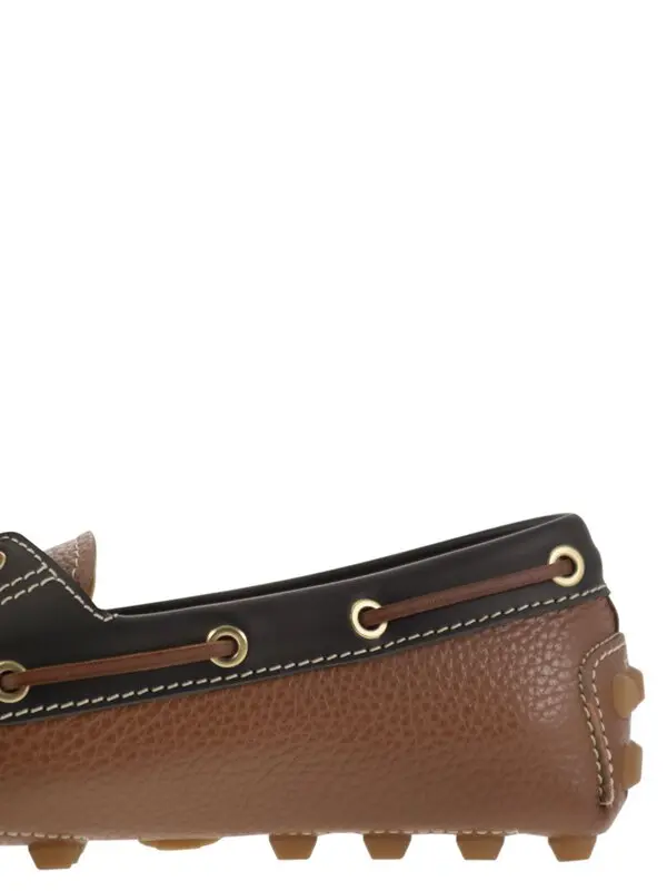 TOD'S Leather Boat Shoes With Gommino Detailing