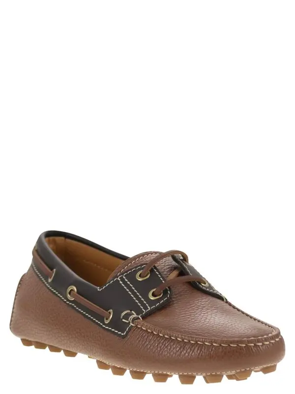 TOD'S Leather Boat Shoes With Gommino Detailing