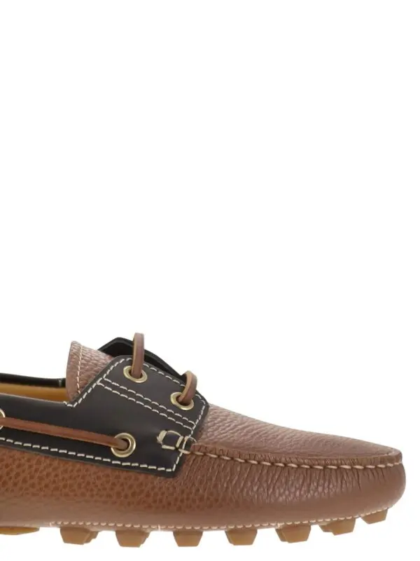 TOD'S Leather Boat Shoes With Gommino Detailing