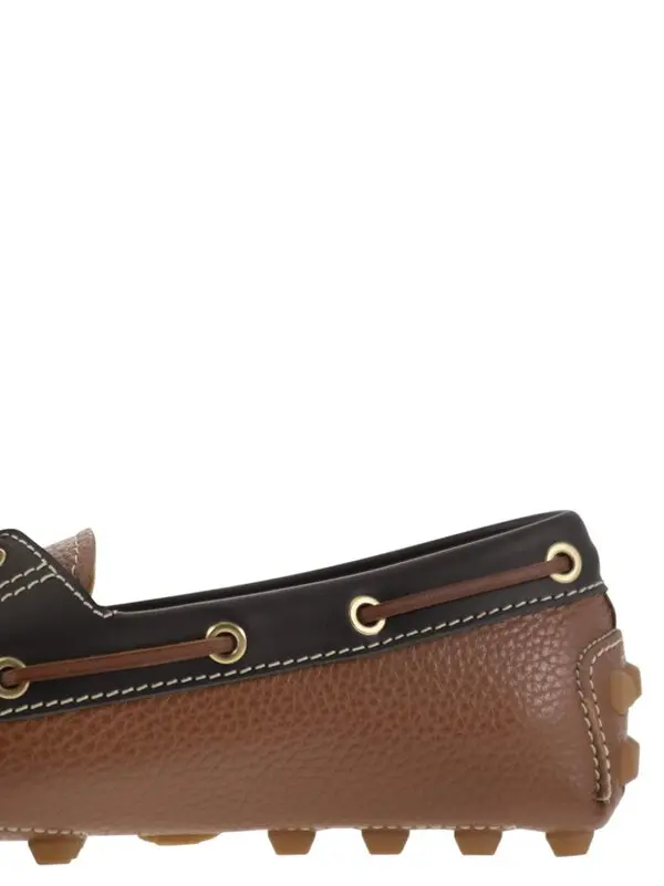 TOD'S Leather Boat Shoes With Gommino Detailing