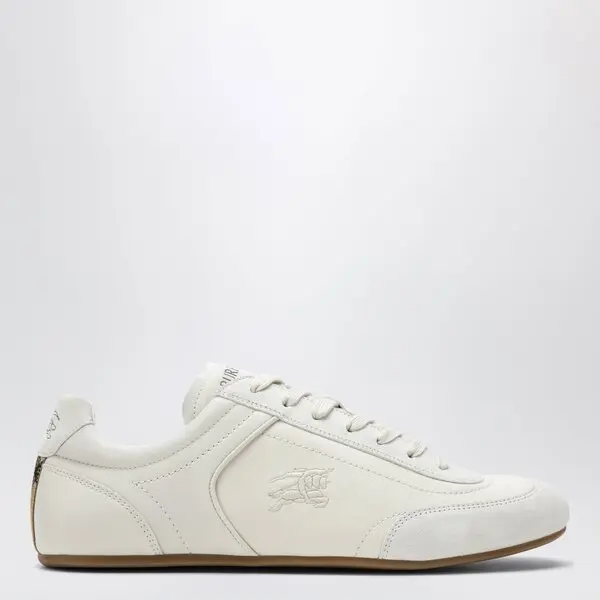 Burberry Knight Runner Trainers In Beige Leather - Cream