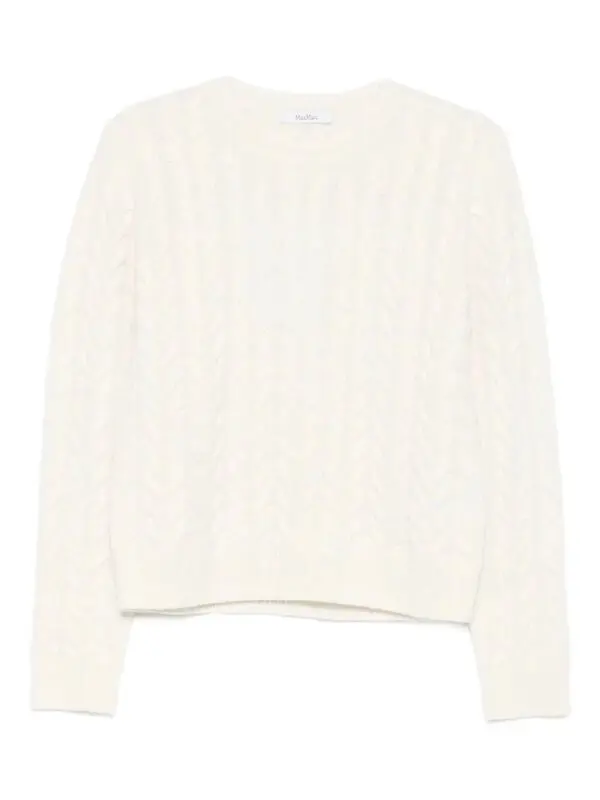 Max Mara Cashmere Cable Knit Sweater - Multicolor