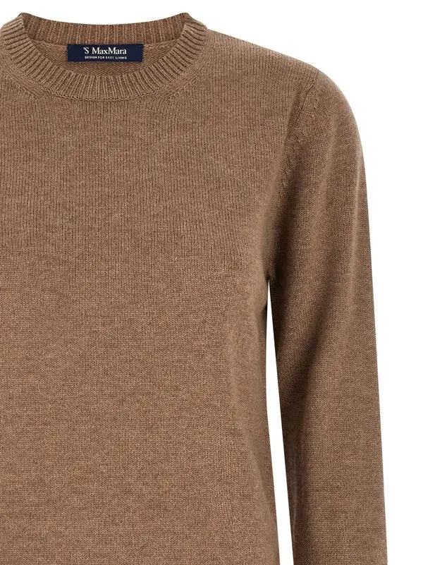 Max Mara S Mmfresia' Wool And Cashmere Crew Neck Sweater - Brown