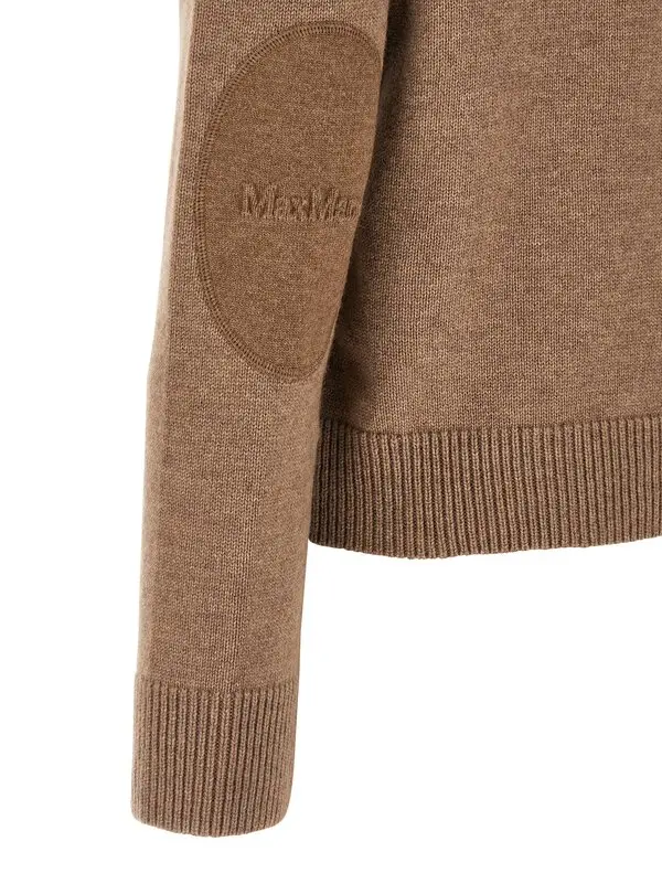 Max Mara S Mmfresia' Wool And Cashmere Crew Neck Sweater - Brown