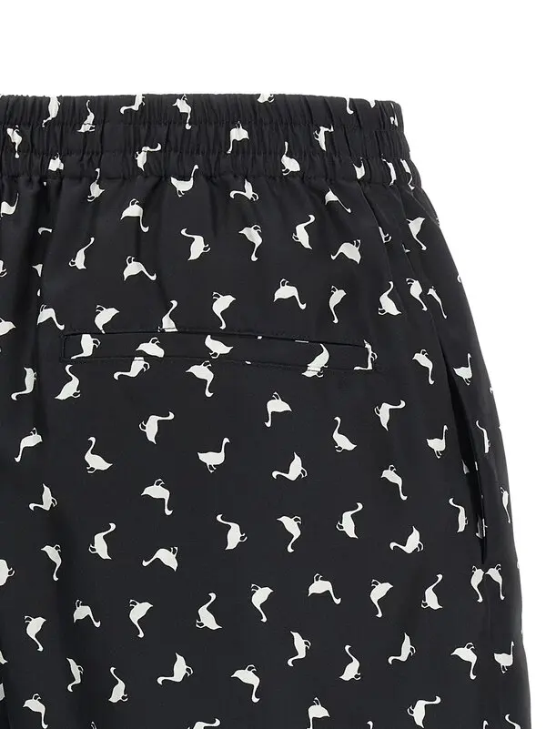 Moschino Silk Twill Printed Shorts - Multicolor