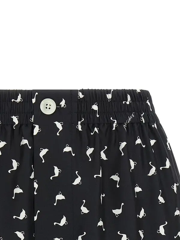 Moschino Silk Twill Printed Shorts - Multicolor