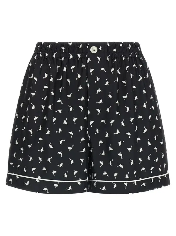 Moschino Silk Twill Printed Shorts - Multicolor