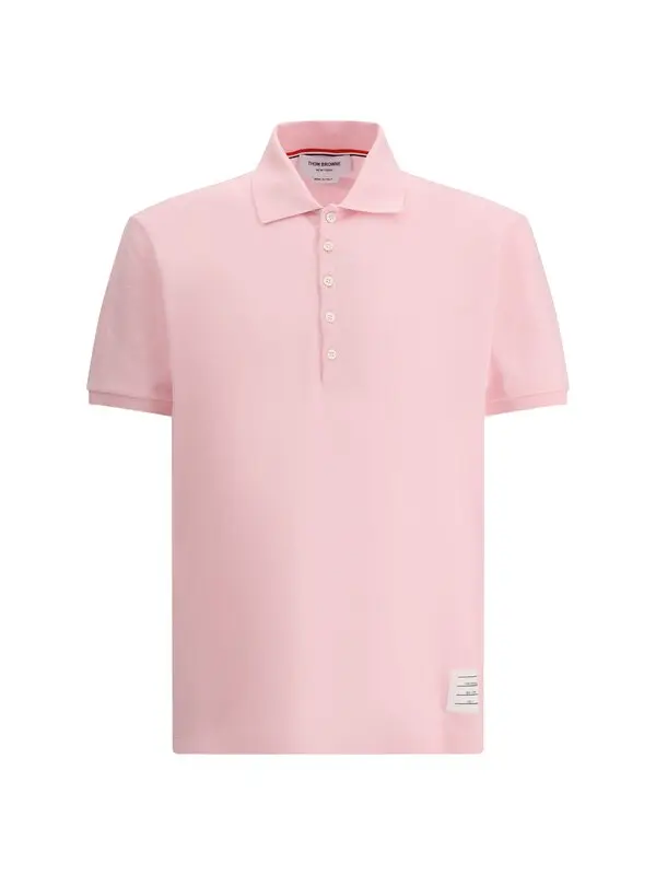 Thom Browne Polo Whit Iconic Bands