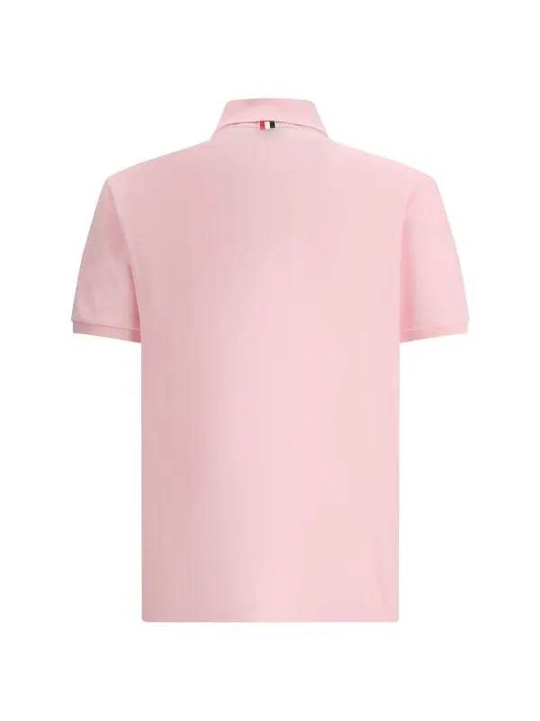 Thom Browne Polo Whit Iconic Bands