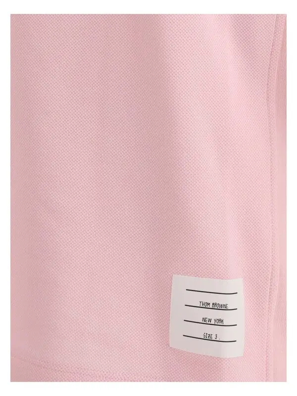 Thom Browne Polo Whit Iconic Bands