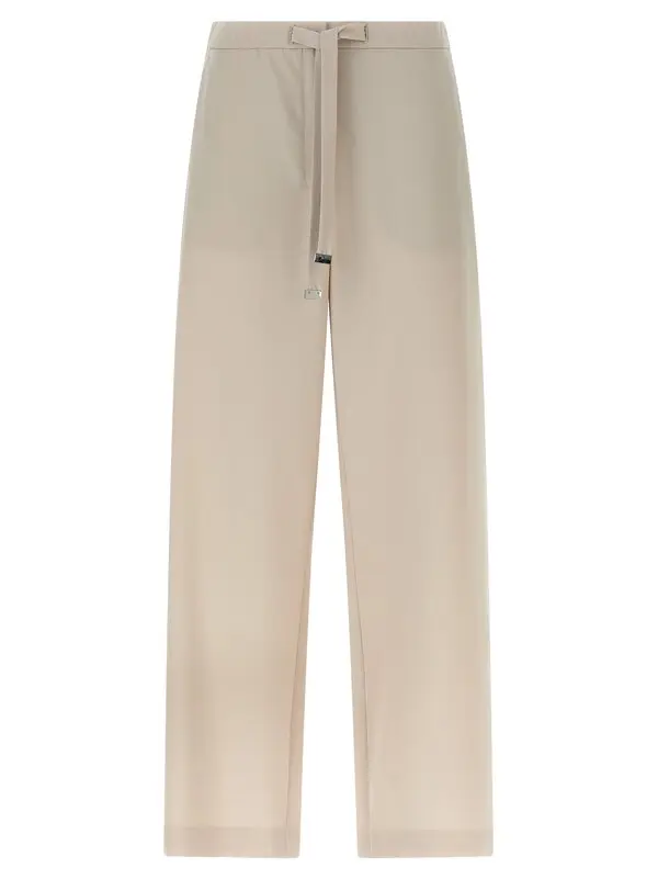 Max Mara S Mmargenta' Pure Wool Crêpe Gabardine Joggers - Cream