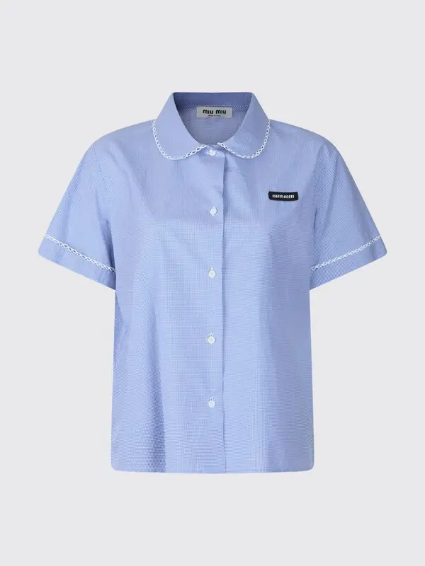 Miu Miu Embellished Collar Shirt