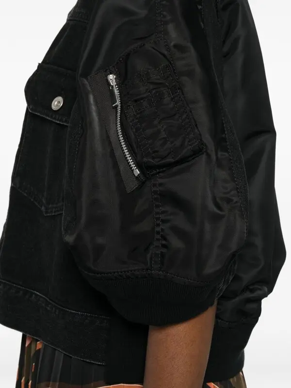 Sacai Nylon And Denim Jacket - Multicolor