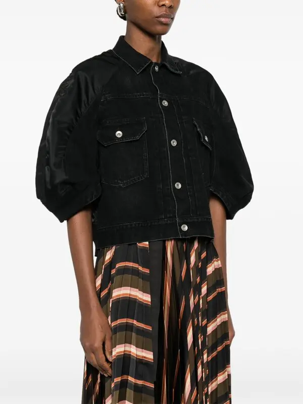Sacai Nylon And Denim Jacket - Multicolor