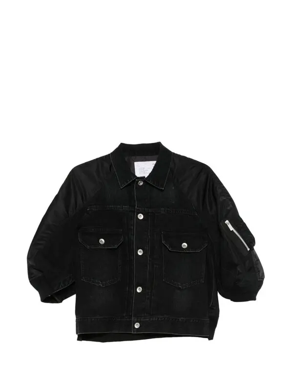 Sacai Nylon And Denim Jacket - Multicolor