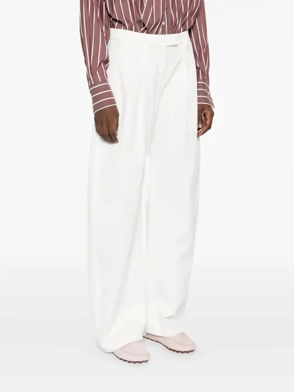 Brunello Cucinelli Cotton Accordion Pleat Trousers