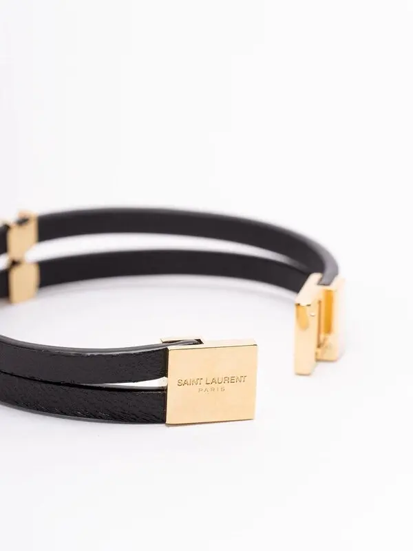 Saint Laurent Cassandre Double-strand Bracelet - Multicolor