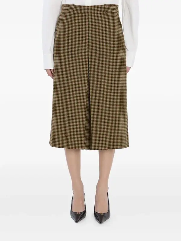 Saint Laurent Wool Patterned Cropped Pants
