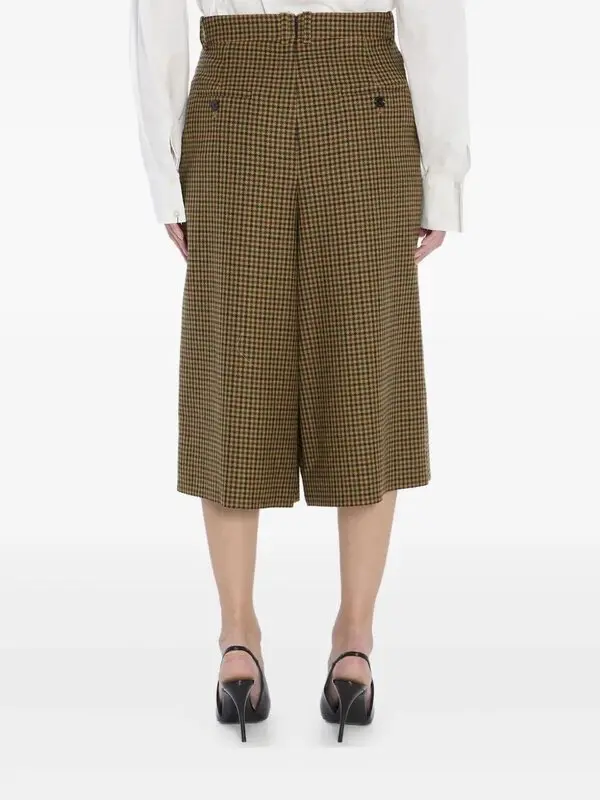 Saint Laurent Wool Patterned Cropped Pants
