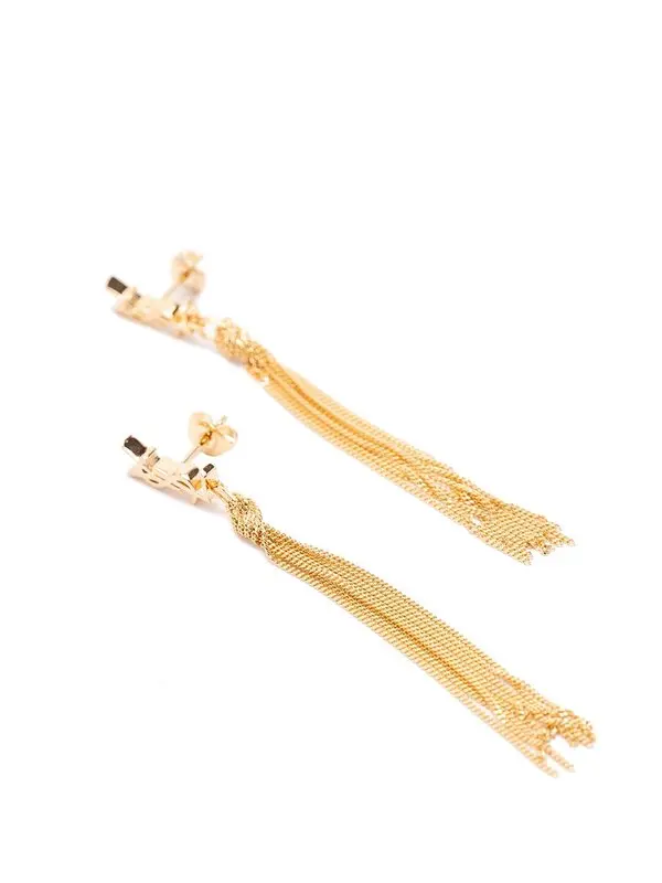 Saint Laurent Dangle Tasseled Earrings - Multicolor