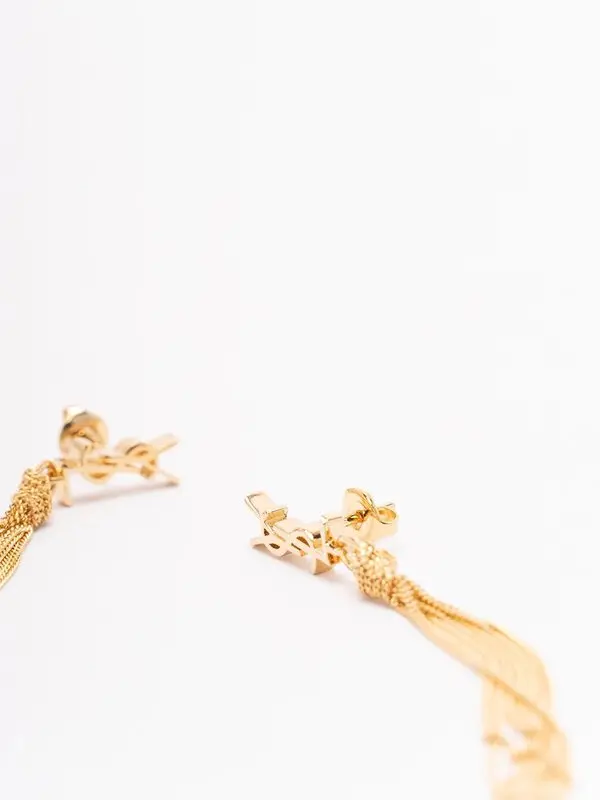 Saint Laurent Dangle Tasseled Earrings