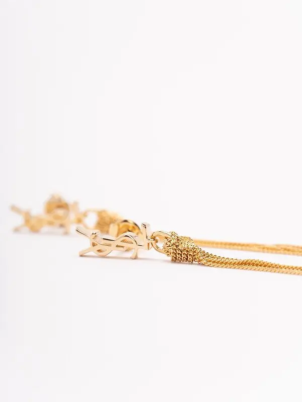 Saint Laurent Dangle Tasseled Earrings