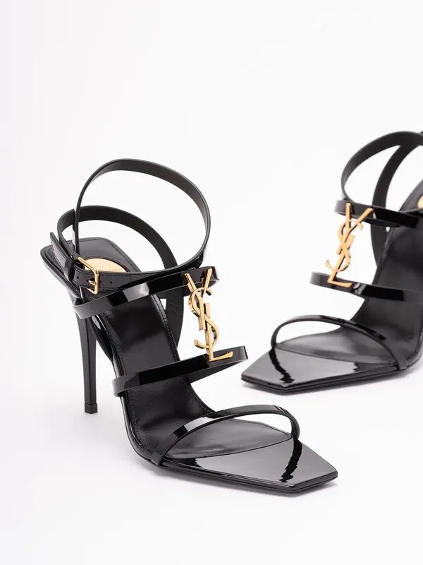 Saint Laurent Cassandra Heeled Sandals - Multicolor