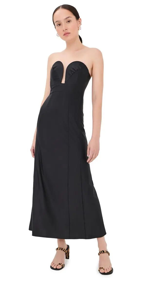 Rabanne Heart-shaped Bustier Midi Dress