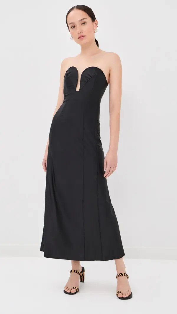 Rabanne Heart-shaped Bustier Midi Dress