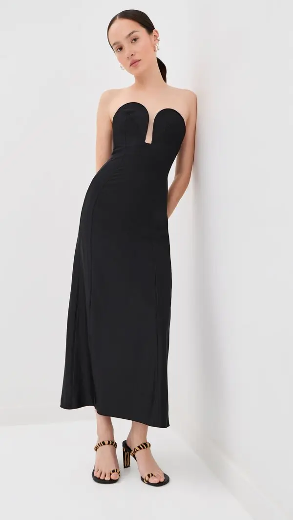 Rabanne Heart-shaped Bustier Midi Dress