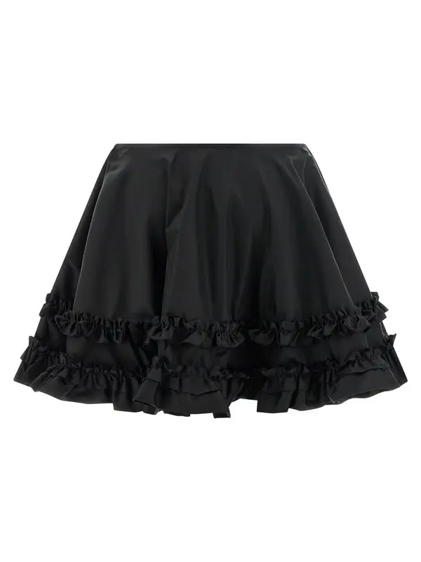 GANNI Duchesse Nylon Mini Frill Skirt