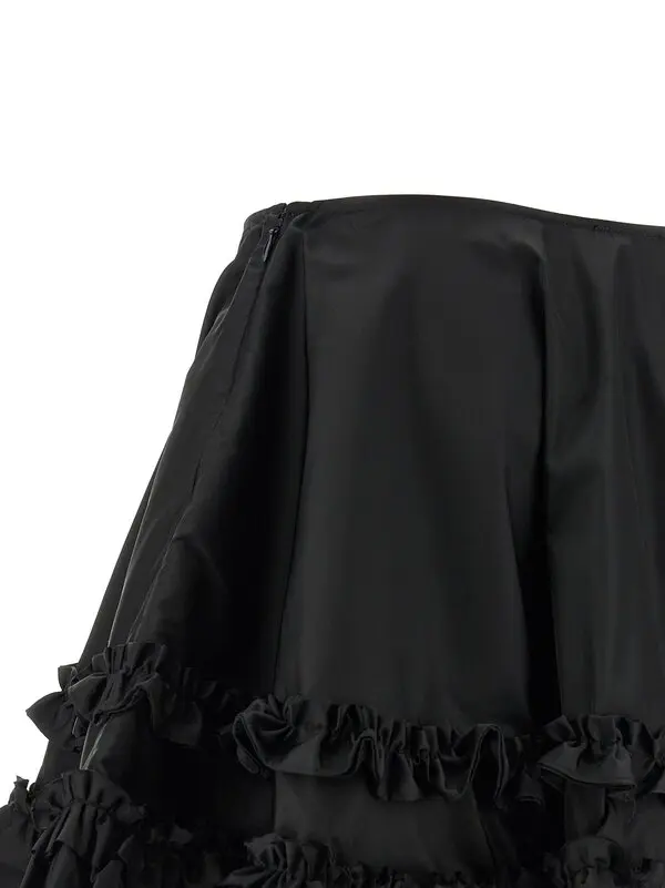 GANNI Duchesse Nylon Mini Frill Skirt
