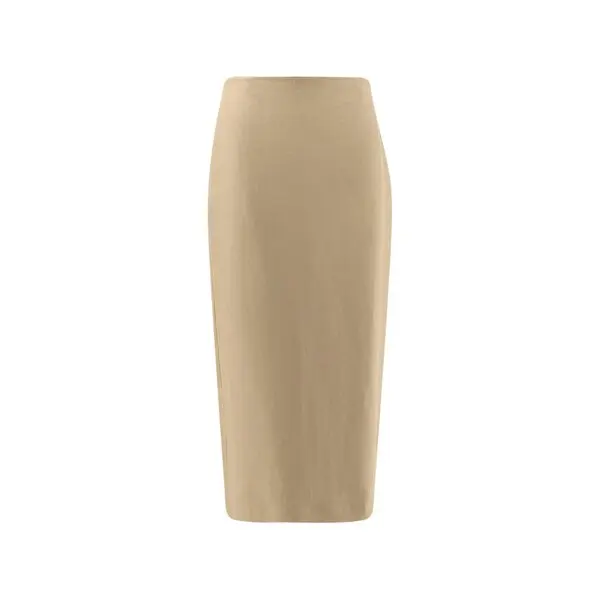 Max Mara Pencil Skirt With Back Slit - Cream