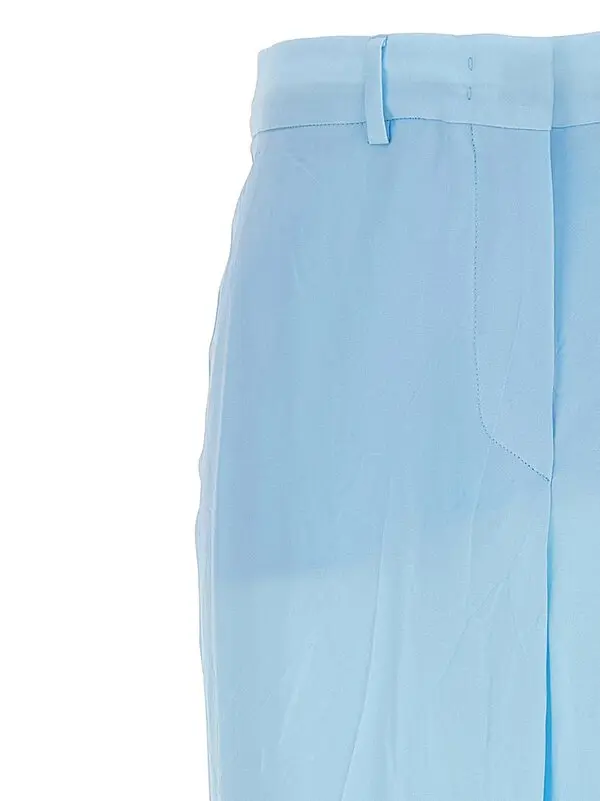 Sportmax Persia Recycled-effect Viscose Wide Leg Pants