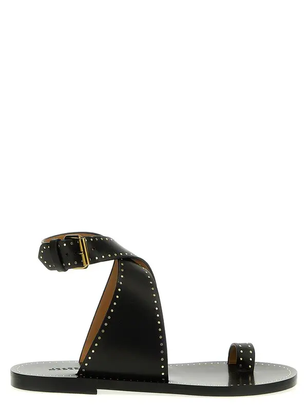 Isabel Marant Étoile Jools Studded Leather Sandals - Black