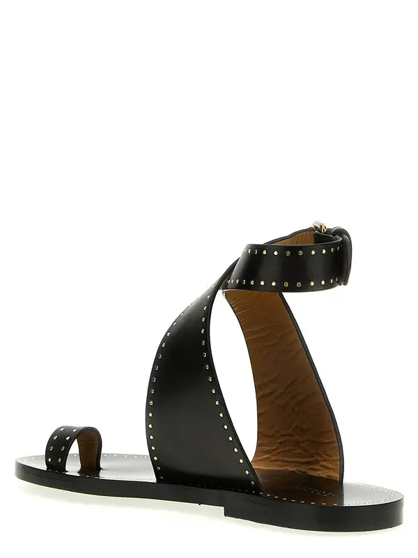 Isabel Marant Étoile Jools Studded Leather Sandals - Black